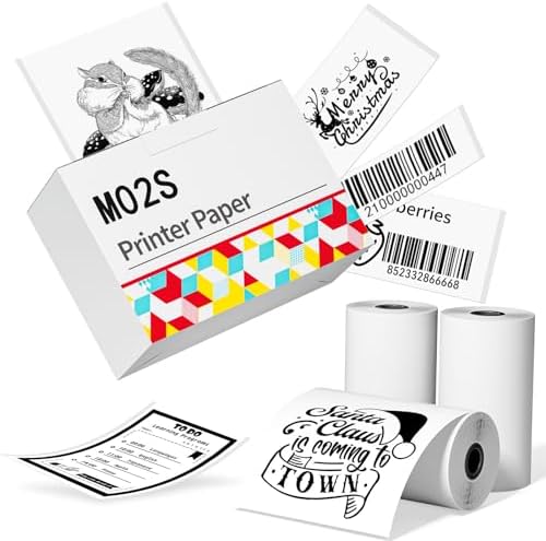 Mini Printer Paper, Thermal Paper, Mini Printer Sticker Paper Roll for ...