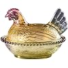 Amazon.com: Pastoralist Crystal Glass Candy Dish, Chicken Candy Dish ...