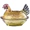 Amazon.com | Crystal Glass Candy Dish, Chicken Candy Dish with Lid ...