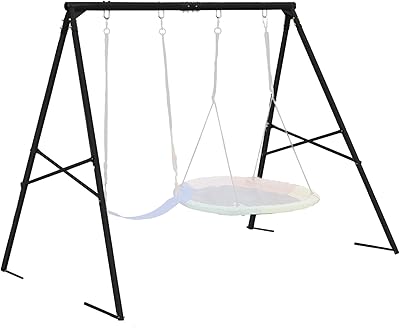 Amazon.com: Tangkula Metal Swing Frame, Porch Swing Stand with Extra ...