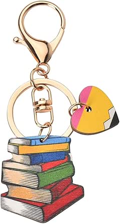 Amazon.com: yaozeio Book Keychains for Women Men Book Lover Gifts for ...