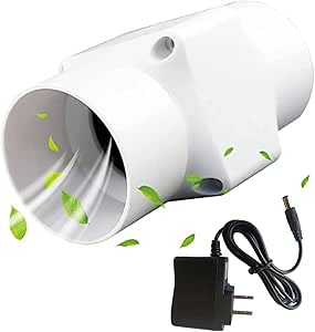 2 Inch Inline Duct Fan Exhaust Ventilation Fan Mixing Flow Pipe Vent ...