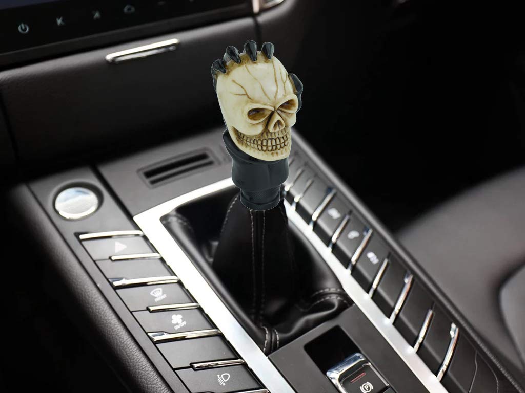 Snapklik.com : Lunsom Skull Shifter Knob Hand Bone Resin Car ...
