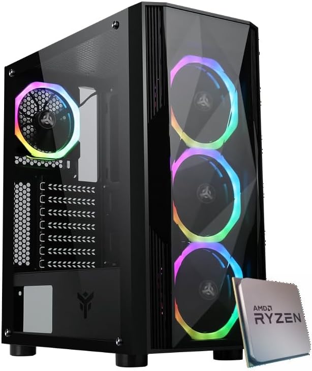 EMCA4 Computer Gaming PC Assemblato Ryzen 5 5600X - RTX 4060 8GB - M.2 ...