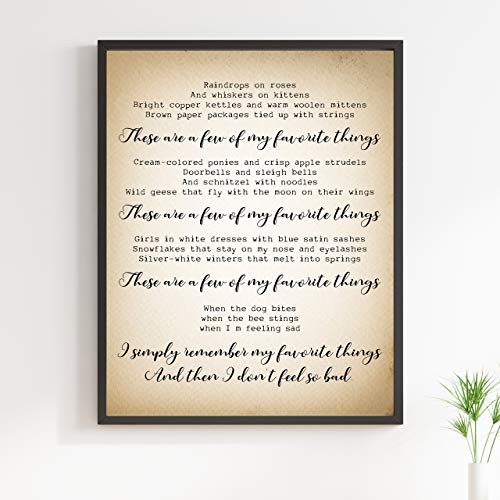 Raindrops On Roses And Whiskers On Kittens Lyrics