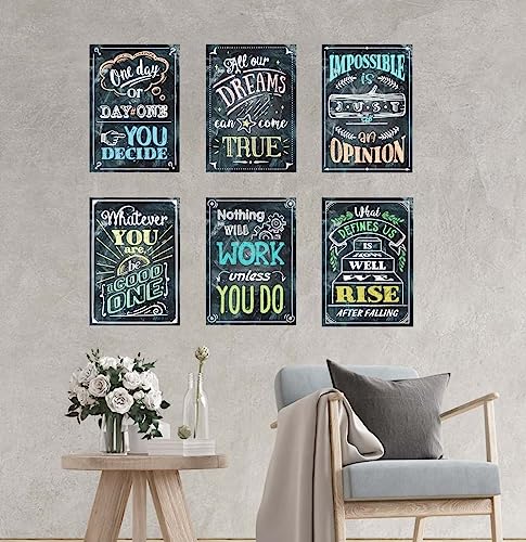 Set of Motivational Posters 10x, Inspirational Quotes Wall Art, Room ...