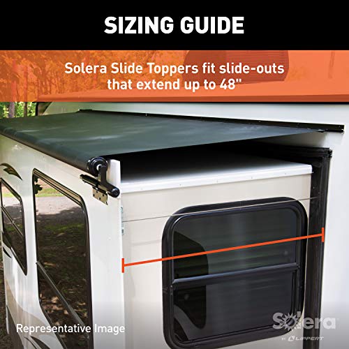 Solera V000168106 Black Slide Topper Awning - 8' (7'7" Fabric ...