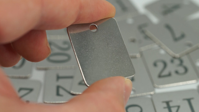 Rectangle Stainless Steel Number Tags Key Tags ID Tags