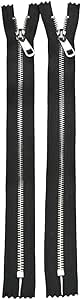 Amykite 2PCS 25cm/10in Zipper Metal,#5 Replacement Zippers,5 mm Non-Separable Zippers,Metal ...