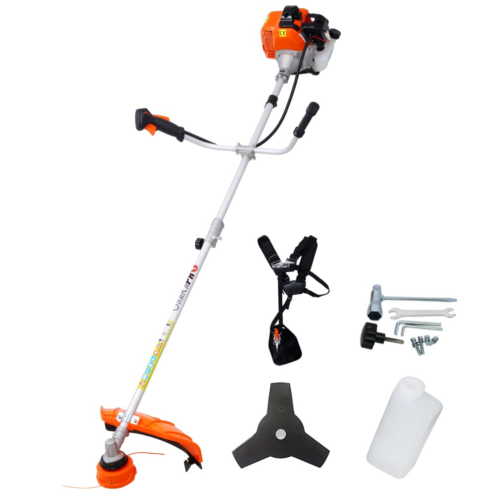 Gas Hedge Trimmer 2 In 1 Weed Wacker Gas, 52cc 2-Stroke Gas Weed Eater ...