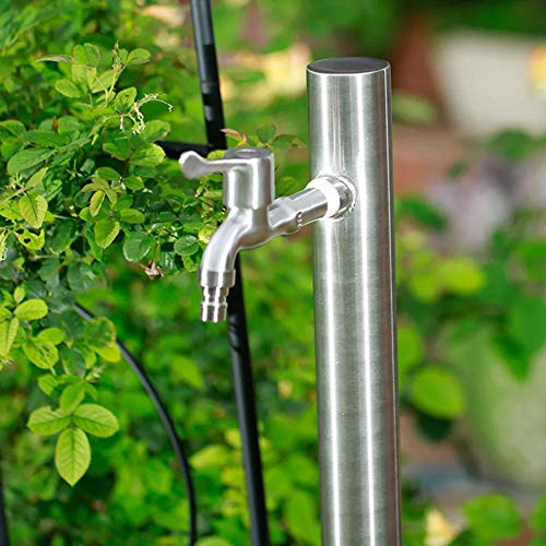 Free Standing Garden Faucet, Floor Mount Water Tap Stand Column Pillar ...