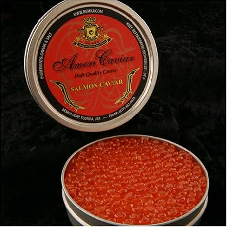 Amazon.com: Salmon Caviar 3.5 oz - Ikura American Keta Sushi Grade ...