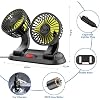 Amazon.com: Adjustable Dual Head 12V Car Cooler Fan - Portable Vehicle ...