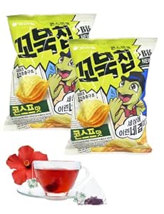 Amazon.com : (Pack of 2) Korean Snack Orion Turtle Chips 136g (4.8oz) x 2pack (Sweet Corn Flavor ...