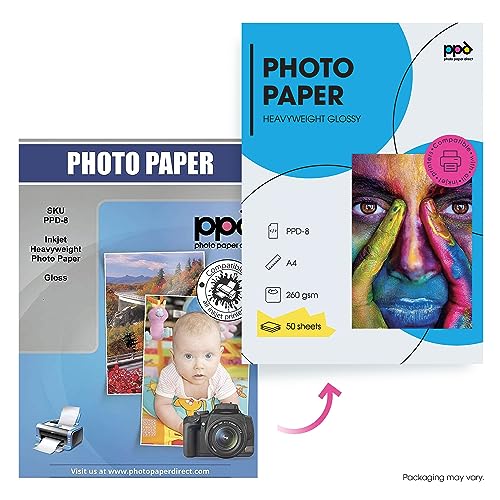 Snapklik.com : PPD 50 Sheets Inkjet High Gloss Photo Paper 85x11 64lbs ...