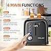 Amazon.com: RAMJOY Black Toaster 2 Slice, Extra Wide Slot Toaster for ...
