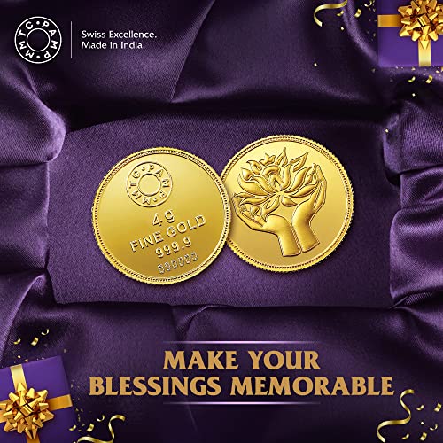 Buy MMTC-PAMP 999.9 24k Lotus Pure Gold Coin, 4 gm at Amazon.in