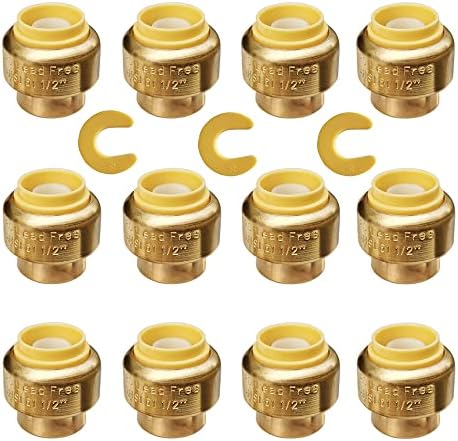 HQMPC 3/4" Push Fit PEX End Cap, Push-to-Connect Brass Plumbing ...