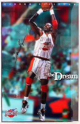 Signed Hakeem Olajuwon Picture - Poster Framed - PSA/DNA Certified ...