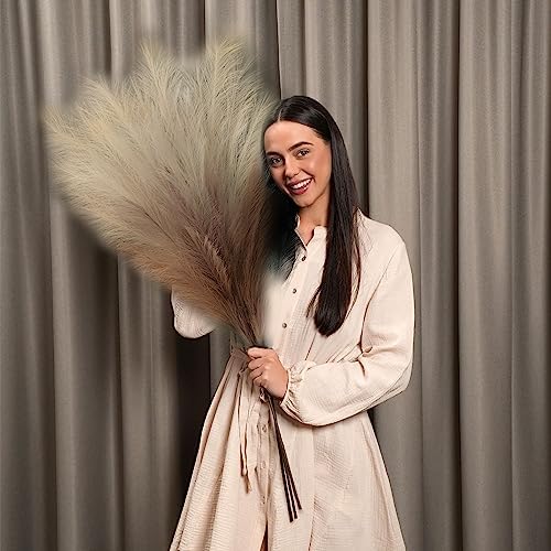 Flossophy 110cm Tall Pampas Grass Artificial Grass Plant Feathers for ...