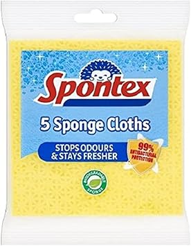 Spontex Sponge Cloths, Pack of 5 : Amazon.co.uk: Home & Kitchen