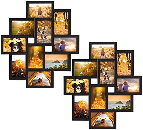 Amazon.com - 10 Opening 4x6 Black Collage Picture Frame Wall Hanging ...