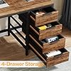 Amazon.com: Tribesigns Computer Desk with 4 Drawers, 47 Inches Home ...