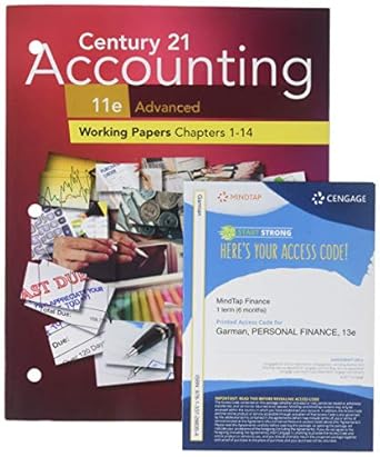 Amazon.com: Print Student Working Papers (Chapters 1-14) for Century 21 Accounting: Advanced ...