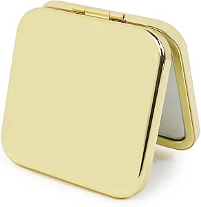 Amazon.com: PDOZV Small Compact Mirror, Gold Square 2.8”×2.8” Metal ...