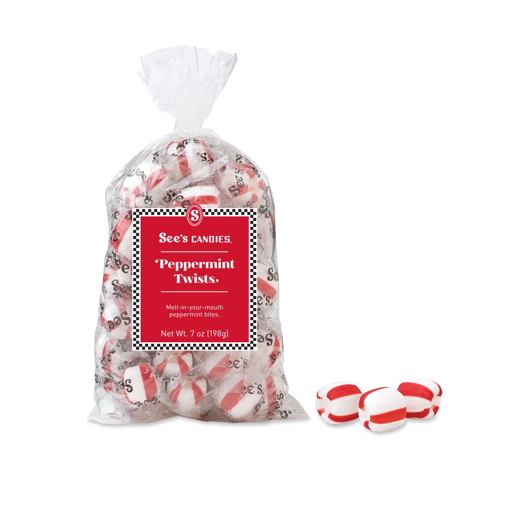 Amazon.com : See's Candies 7 oz Peppermint Twists : Grocery & Gourmet Food