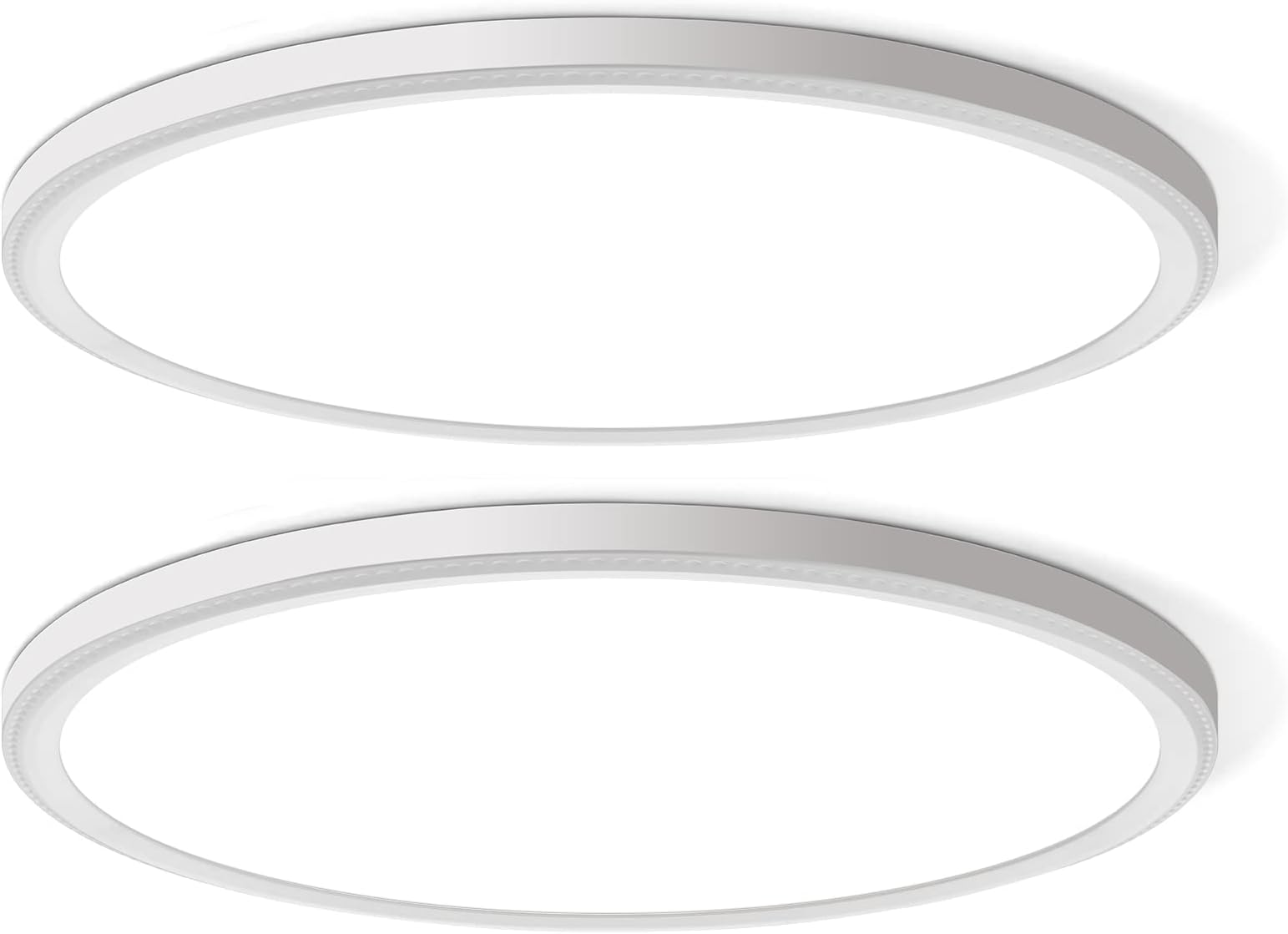 WKONCLDY Two Pack 4700lm LED Flush Mount Ceiling Light, Super Slim 16 ...