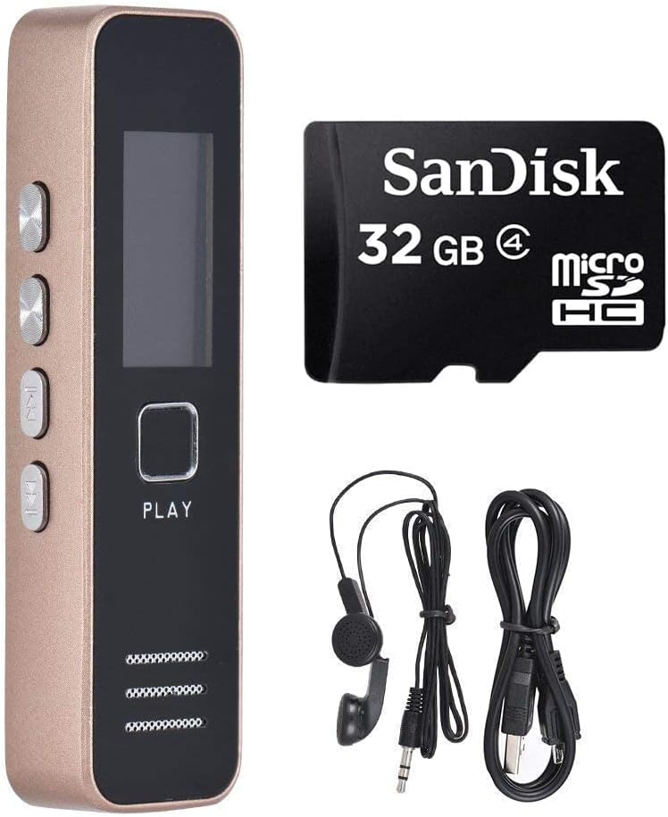 Elecbuzz Digital Mini Voice Recorder Voice Activated, Builtin Speaker ...