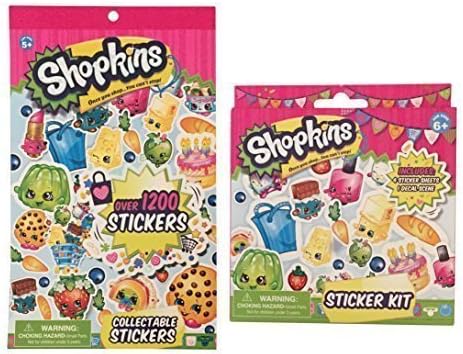 Amazon.com: Shopkins Collectable Sticker Book Bundle-Over 1400 Stickers ...