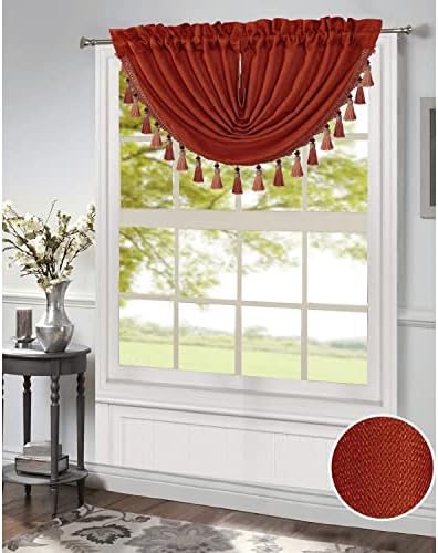 Amazon.com: PREMIUS MORGAN ROD POCKET WINDOW PANEL and WATERFALL ...