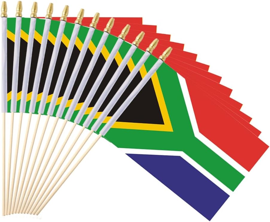 Amazon.com : Ckexin 25Pack Small South Africa Flag Handheld Mini South ...