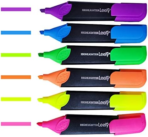 Amazon.com : Leery Highlighter Pens, Assorted Pastel Colors Chisel Tip ...