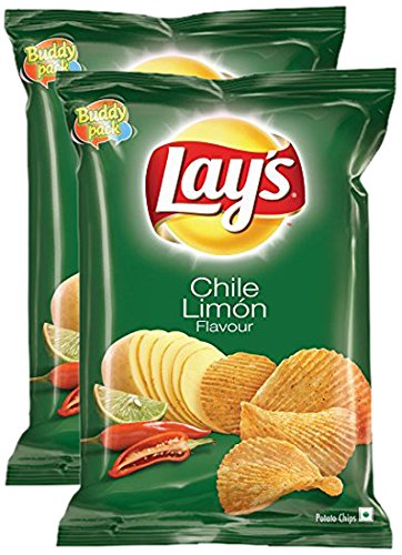 Lay's Chilli Lemon, 104 Gm Spar Combo - Potato Chips - Chile Limon, 52G (Pack of 2) Promo Pack ...