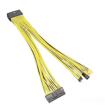 Amazon.com: 24-pin ATX PSU Y-Adapter Cable 24-pin Splitter Power Cable ...