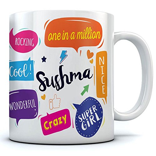 Buy Sushama Name Printed Ceramic Coffee Mug. 350 ml.Best Gift for ...