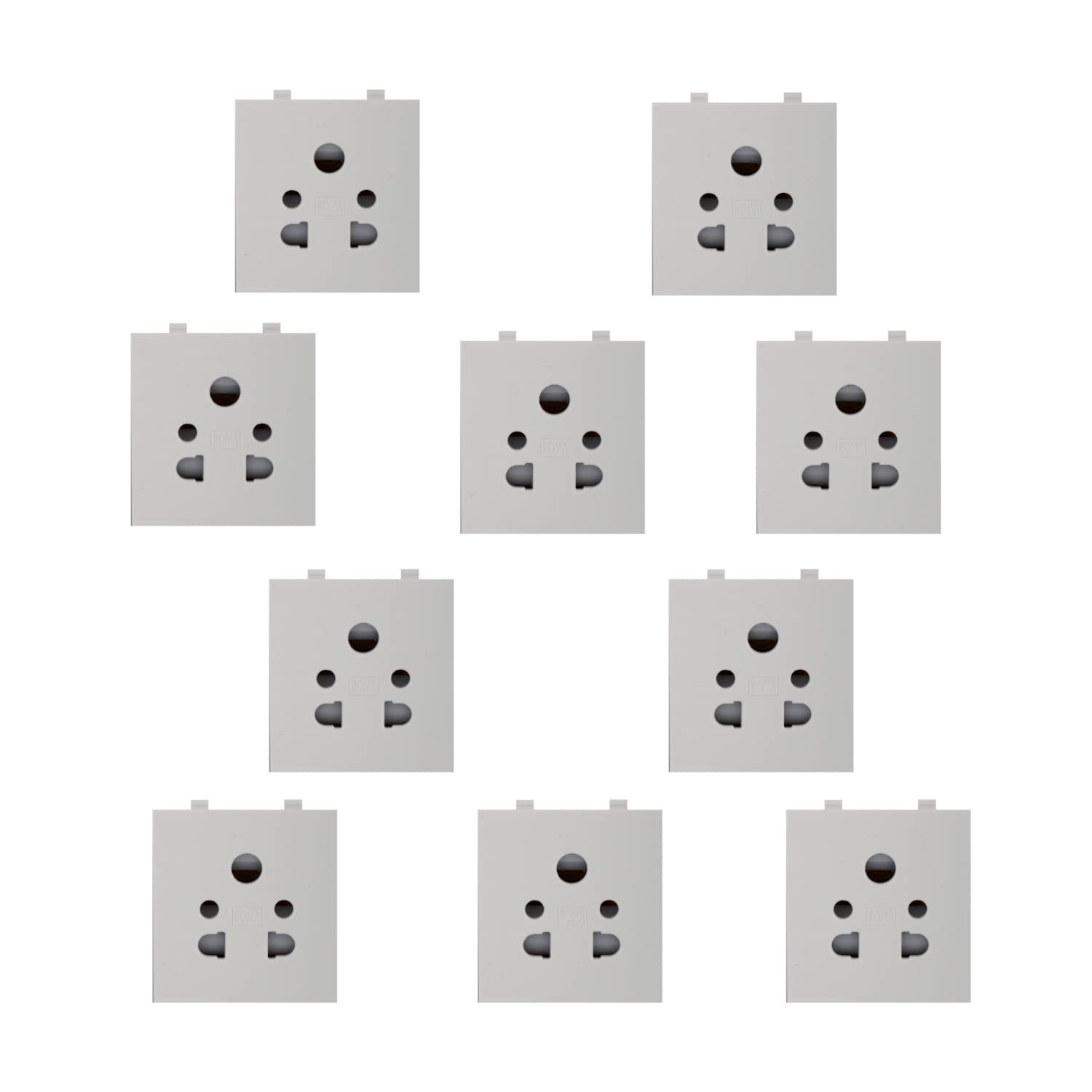Anchor by Panasonic Polycarbonate Roma Multi Socket (White), Pack of 10 ...
