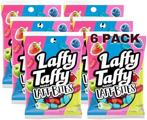 Amazon.com : Kidu Taffy Laff Bites Assorted Flavors 3 Ounce Bag - Bulk ...