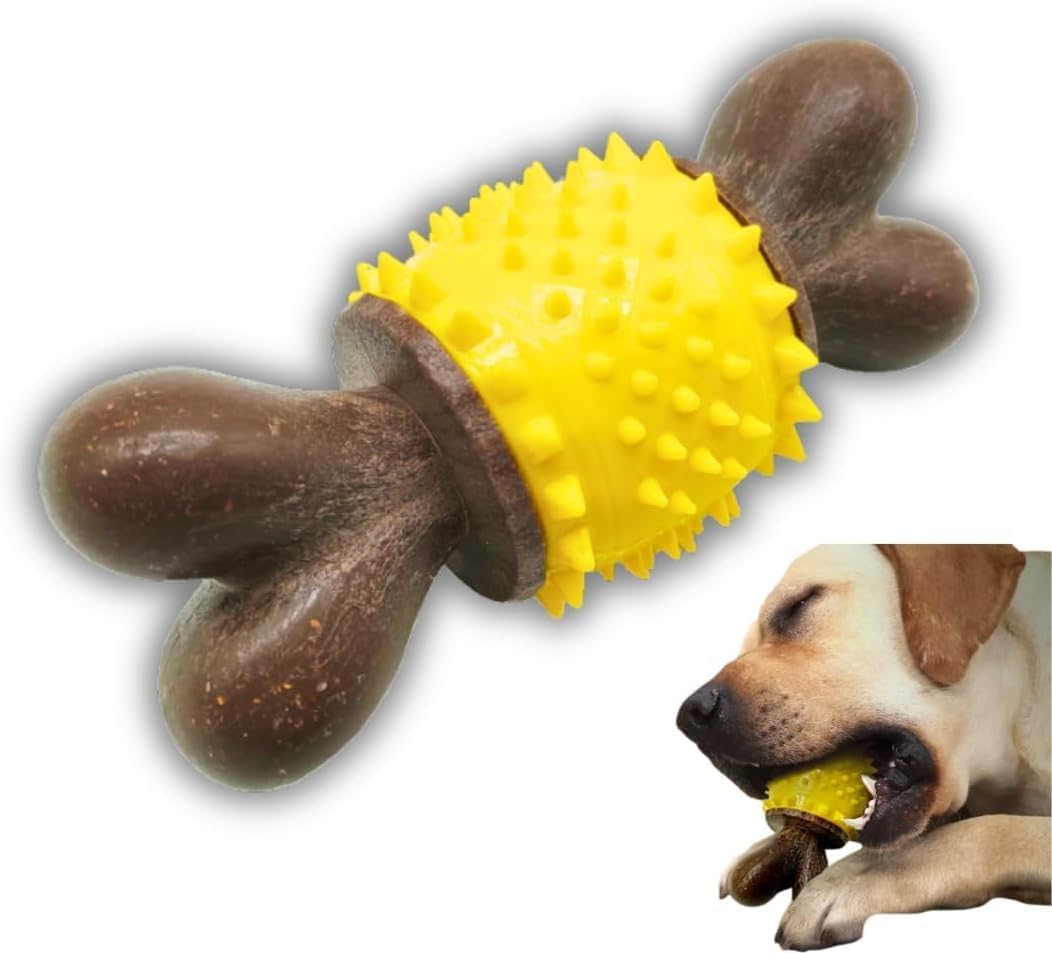 Pet Supplies : FREELAX Indestructible Wooden Dog Chew Toy – Safe ...