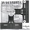Amazon.com: Upgraded W10350375 Dishwasher Top Rack Adjuster & W10195839 ...