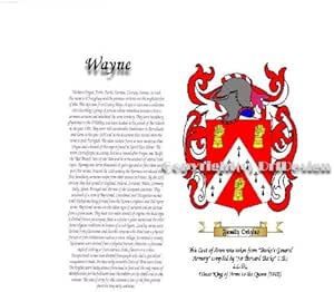 Amazon.com: Wayne Coat of Arms/ Family Crest on Fine Paper and Family ...