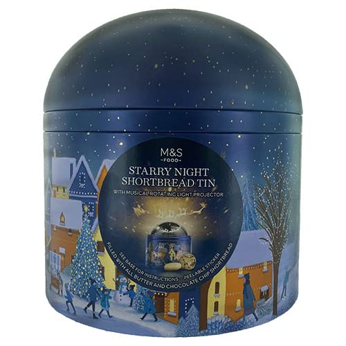 Amazon.com: Marks and Spencer Starry Night Projection Shortbread Tin 360g