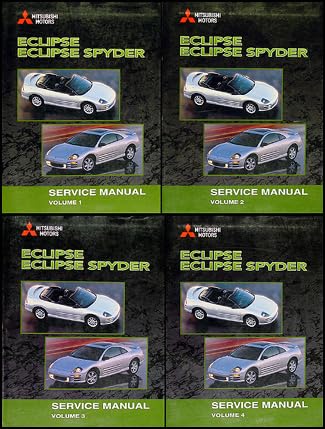 2001 Mitsubishi Eclipse and Eclipse Spyder Original Repair Shop Manual ...
