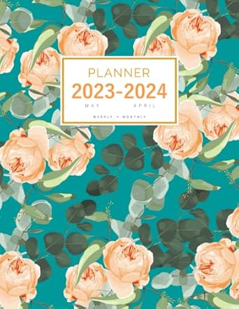 Planner 2023-2024: 8.5 x 11 Weekly and Monthly Organizer from May 2023 ...