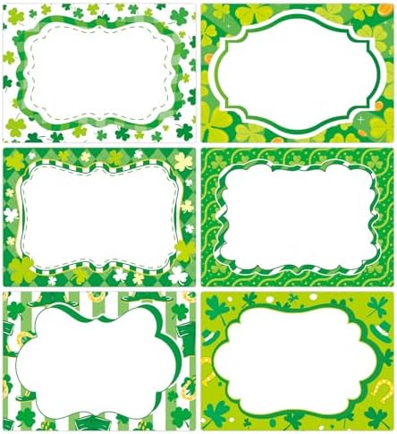 Amazon.com: 210 Pcs St. Patrick's Day Name Tags Green Shamrock Self ...