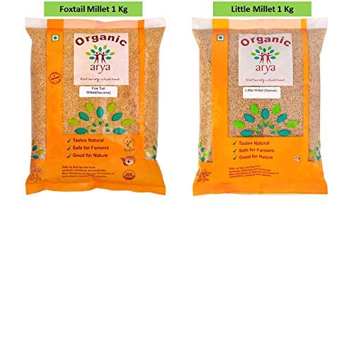 Amazon.com : Arya Farm Natural Fox Tail 1 Kg Little Millet 1 Kg Combo ...
