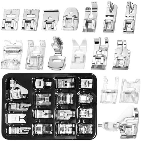 Amazon.com: 16 Pieces Sewing Machine Presser Foot Set fits for Most Low ...